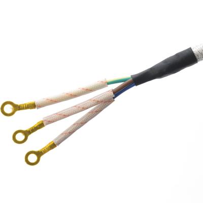 China CEE 16A Electric Iron Cotton Cable VDE Black White Ac Power Cord Steam Home Appliance H03RT-F 3x42/0.15mm Male End Type for sale