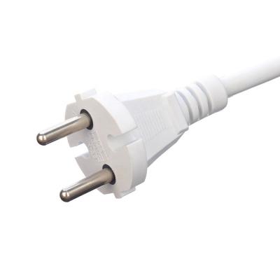 China White 2 Pin Home Appliances Power Supply Cord Direct 1.5M Length or Customized VDE 10A Plug Power Cords Extension Cords for sale