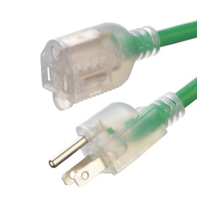 中国 ETL 12/3 AWG オーダーメイド 純銅延長コード 庭祭用PVCジャケット材料とNEMA女性端タイプ 販売のため