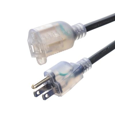 中国 ETL認定 12ゲージ SJTW 12/3 NEMA5-15 拡張電源コード 6FT/10FT/100FT 商業用屋外用 長さオプション 販売のため