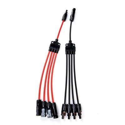 China DC 1500V Rated Voltage 4 to 1 Power Cord Europe Plug 1 to 4 Solar Panel Extension Cable for Heavy Duty Solar Pv Connector for sale