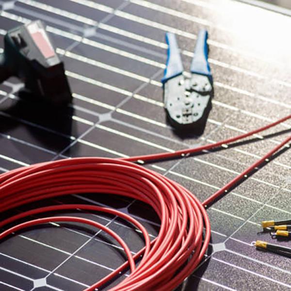 Quality LOW VOLTAGE 6mm Solar Cable for PV System 1000V Double Insulated XLPO Jacket UV for sale