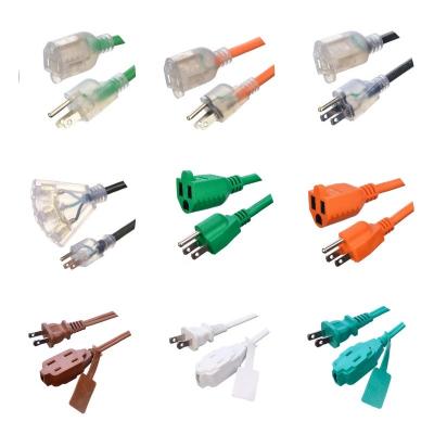 China Heavy Duty 3 Prong Grounded Plug Extension Cable 50 Foot Outdoor met 3 stroomstoppen en PVC jasmateriaal Te koop