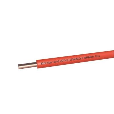 China 1.5mm2/2.5mm2 Industrieel elektrisch draad Ho7v U met PVC geïsoleerde stroomkabel Te koop