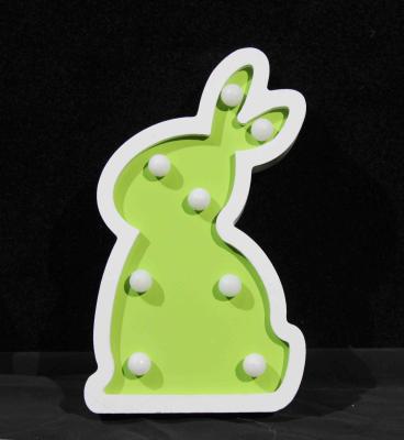 China high quality fashion wooden bunny light for night decoration for sale