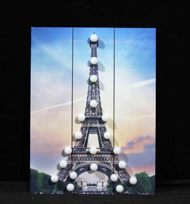 China led wooden wall plaques multicolored pictures light up decoration lights for sale