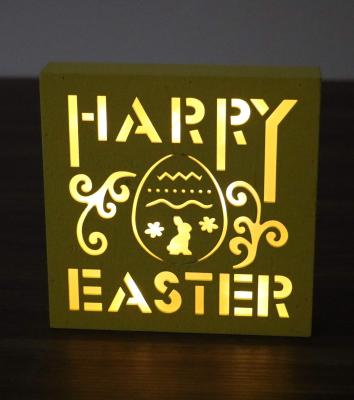 China wholesale hanging eco-friendly wooden christmas decoration led light box for sale