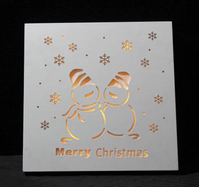 China wholesale christmas easter decoration wooden frame light box for sale