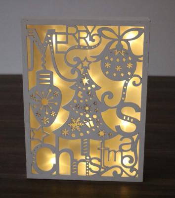 China customized wooden crafts decoration wall plaques led light for sale