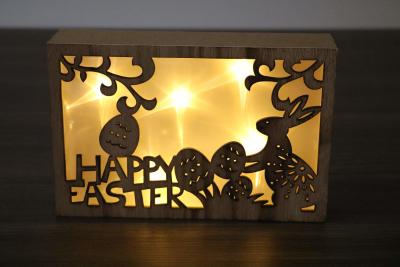 China factory sales battery holiday decoration light box wood frame for sale