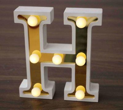 China Modern white wooden rustic marquee cheap wooden letters light up sign decoration h for sale