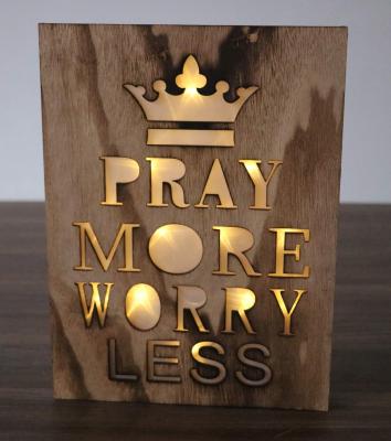China factory sales battery holiday decoration light box wood frame for sale