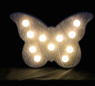 China wooden butterfly shaped decoration kids fancy night light home decoration LED lamp for sale