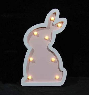 China high quality fashion wooden bunny light for night decoration for sale
