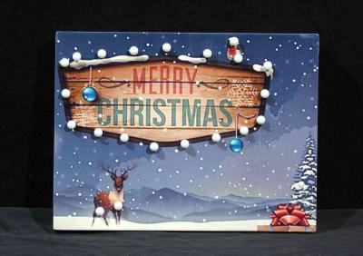 China best selling wooden LED christmas decoration wall plaques lamp light for sale