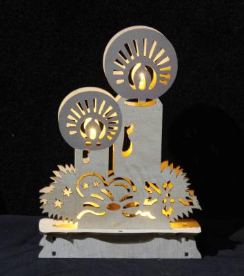China Wooden handicraft home Decorative Wooden Wall Plaques lamp for sale