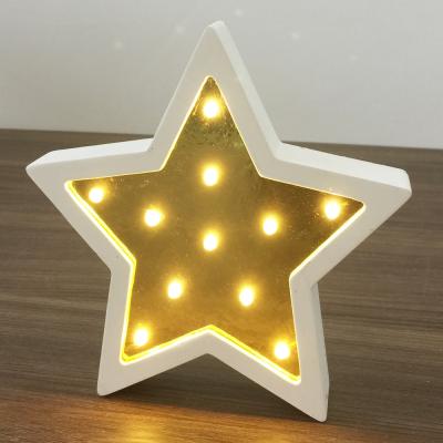 China bling bling star christmas wooden light table decorations battery operated crafts for sale