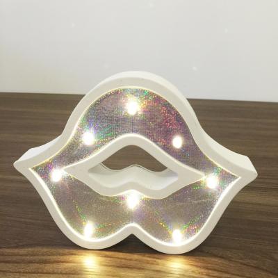 China high quality modern colorful lip love kiss night light home decoration for sale