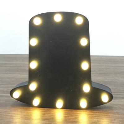 China christmas vintage black funny lighting mustache battery LED decoration light for sale