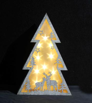 China wholesale christmas tree wooden lights kids gift home decoration led light lamp for sale