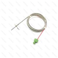 China PT100 Braided Cable RTD Temperature Sensor With Flange Probe PT100 Temperature Sensor 3 Wire for sale