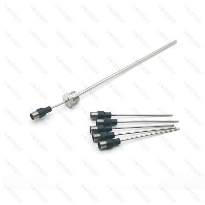 China M12 snakt Gevormde Sensor 4 Draad 102mm van de Roestvrij staalpt100 Temperatuur Te koop