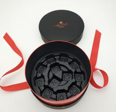 Cina Contenitore di regalo di carta rigido del commestibile, scatole di cartone rotonde con il logo di abitudine dei coperchi in vendita
