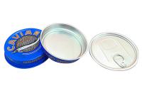 China 3.5oz 7oz Ring Pull Caviar Packaging Container , Aluminum Caviar Tin Box for sale