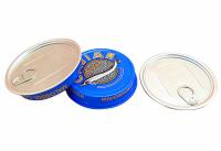 China 3.5oz 7oz Ring Pull Caviar Packaging Container , Aluminum Caviar Tin Box for sale