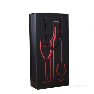 Cina Borse del regalo della bottiglia di vino della carta patinata, vernice che ricopre la singola borsa del vino in vendita