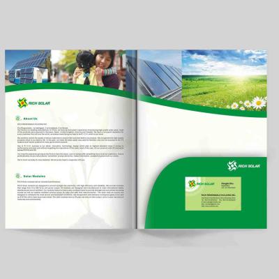 China A4 Size Full Color Brochures Pocket Paper Cardboard File Folder For Office for sale