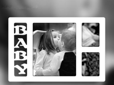 China High End Ornament Photo Frame 34X21.5CM Baby Hand And Foot Impressions for sale