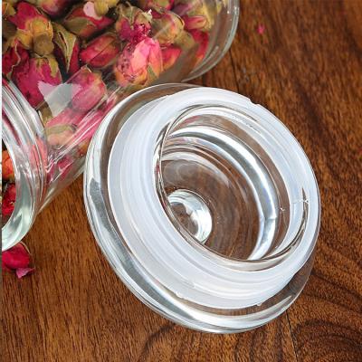 China 150ml 350ml Empty Glass Bottles , Glass Storage Jars Tea For Candy Tea Packing for sale