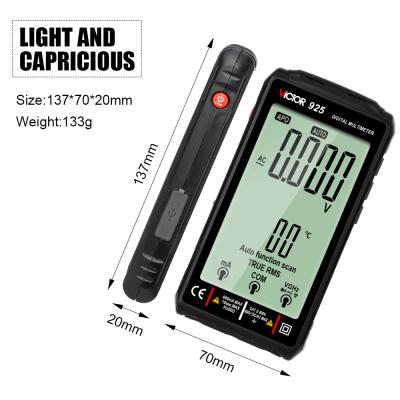 中国 VICTOR 925 リチウム電池とフルスクリーン 9999 LCDディスプレイのデジタルマルチメーター 販売のため