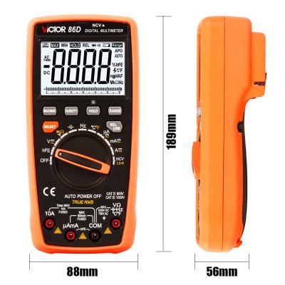 China VICTOR 86C 3999 Counts Auto Ranging Digital Multimeter With Usb Output LCD Display New USB Multimeter for sale