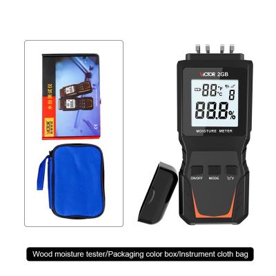 China PAPER MOISTURE TESTER VICTOR2GB Portable Tester Meter wood grain Moisture moisture meter 	environment meters for sale