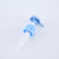 China Ribbed 28mm Blue Soap Dispenser Pump / Customized Plastic Screw Pump for sale