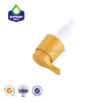 China Empty 28mm Bottle Pump Cap Yellow Eco Friendly For 500ml Bottle for sale