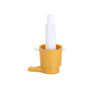 China Empty 28mm Bottle Pump Cap Yellow Eco Friendly For 500ml Bottle for sale