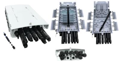 Cina La scatola di distribuzione di fibra ottica 330X210X87mm, fissata al muro (POLE-MOUNTED), IP65,8CORES, sostiene non tagliato, PRE-CONNECTI in vendita