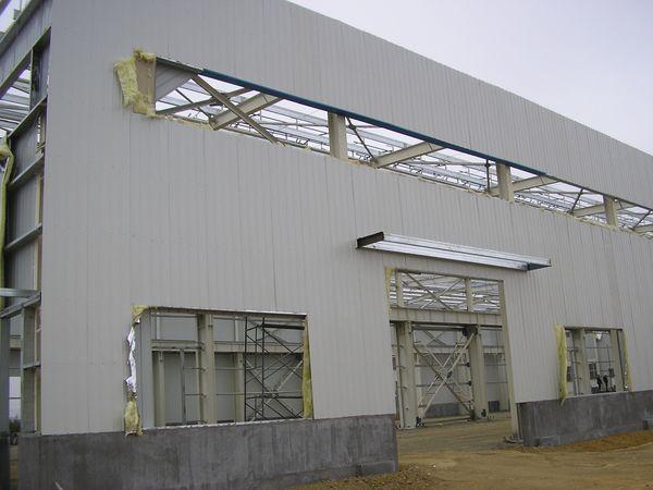 Steel structure warehouse exterior view