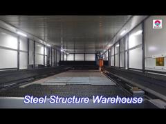large capacity prefab steel warehouse with sandwich panel wall panel and aluminum windows