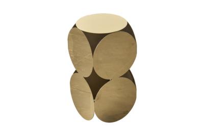 China Elegante mesa de café de design nórdico, mesa lateral estética de aço inoxidável à venda