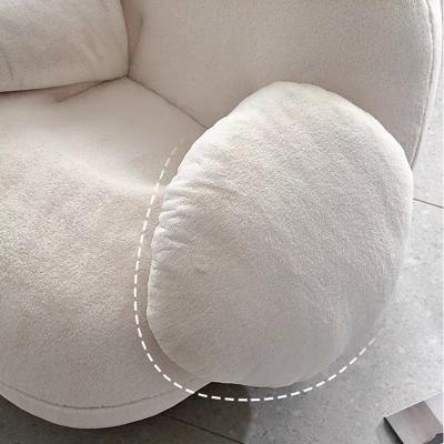 China Fur Pumpkin Leisure Lazy Sofa Stoel Ontspannen Flannel Stof Roestvrij staal Onderkant Te koop