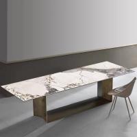 China Modern Ceramic Marble Dining Table 2000x1200x750 mm for 8 Persons for sale