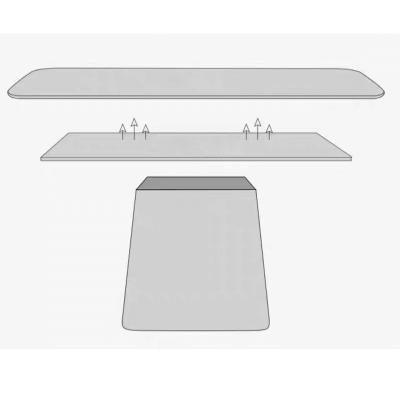 China Elegant Rectangular Stainless Steel Marble Dining Table 750mm Height for sale