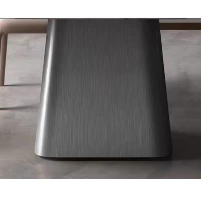 China Elegant Rectangular Stainless Steel Marble Dining Table 750mm Height for sale