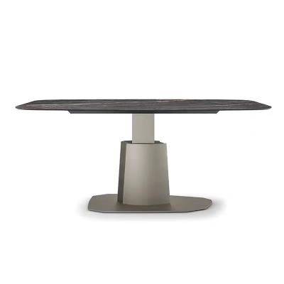 China Visuele keramische moderne uitbreidbare eettafel voor 8 luxe Te koop