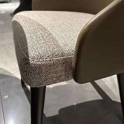 China Flexief laag rugstof Eetkamer stoelen Polstered staal basis Te koop