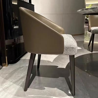 China Flexief laag rugstof Eetkamer stoelen Polstered staal basis Te koop